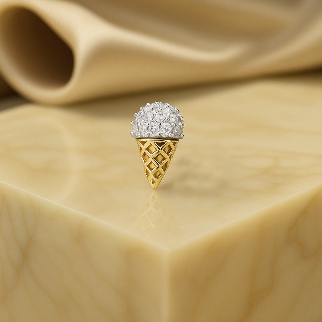 Ice Cream Cone Diamond Piercing – Siya By Star